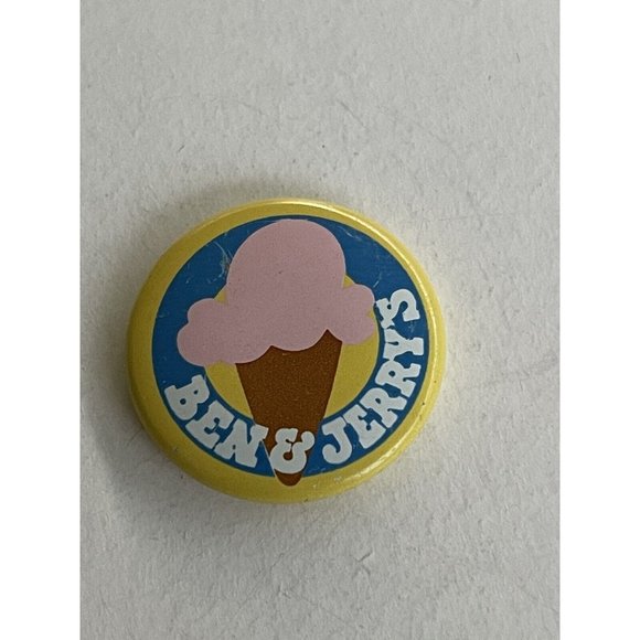 Other | Vintage Ben Jerrys Ice Cream Button Pin Pinback Pb34a | Poshmark
